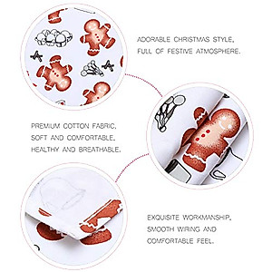 Hemoton Stocking Stuffers Christmas Dish Towel Absorbent Drying Gingerbread Man Dinner Tea Towels Xmas Holiday Table Dining Cotton Tea Towel Dish Cloth Napkin 70X50CM Red Napkins Paper
