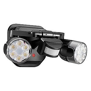 OREiN Led Flood Light Outdoor Motion Sensor, 450° Wide Adjustable 12W(150W Equiv) 5000K Security Lights with 3 Modes, IP65 Waterproof Motion Detector Light for Outside, Garage Patio House（Black）