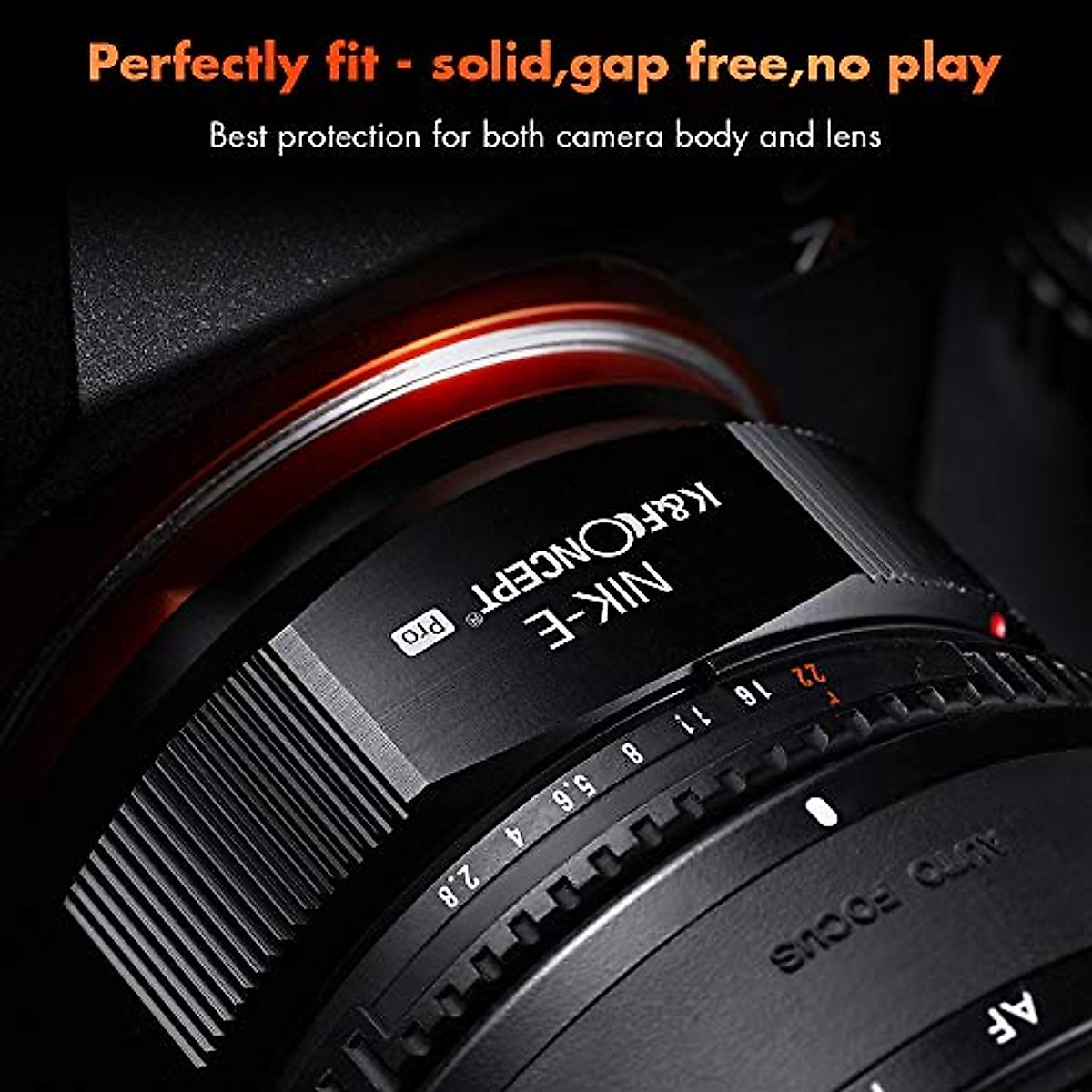 K&F Concept Lens mount adapter Compatible with Nikon AI Nikkor F Mount Lens to Sony Alpha E NEX Mount Mirrorless Camera with Matting Varnish Design Compatible for Sony A6000 A6400 A7II A5100 A7 A7RIII