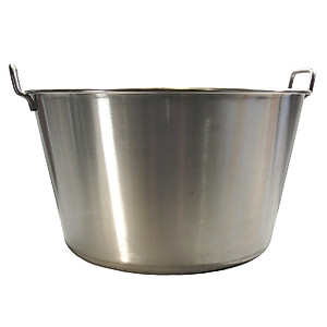 Cazo Grande Para Carnitas Extra Large 21" inch Stainless Steel Heavy Duty Acero Inoxidable Wok comal Fry