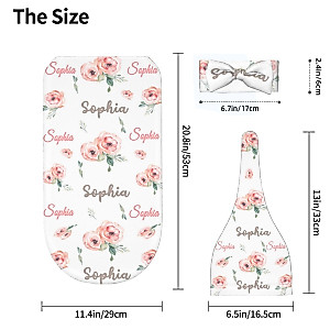 WTCWY Custom Baby Blankets for Girls Personalized Baby Swaddle with Hat for Baby Girl Boy with Name Personalized Custom Baby Blankets Personalized Baby Item Personalized Baby Girl Gifts