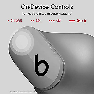 Beats Studio Buds - True Wireless Noise Cancelling Earbuds - Compatible with Apple & Android, Built-in Microphone, IPX4 Rating, Sweat Resistant Earphones, Class 1 Bluetooth Headphones - Moon Gray