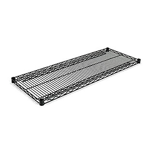 Alera SW584818BL Industrial Wire Shelving Extra Wire Shelves, 48w X 18d, Black, 2 Shelves/Carton