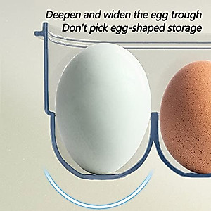 Clear Egg Tray Storage Box,Egg Holder With Lid And Special Buckle,Stackable PET Plastic Refrigerator Organizer Bins,Grey-24pieces