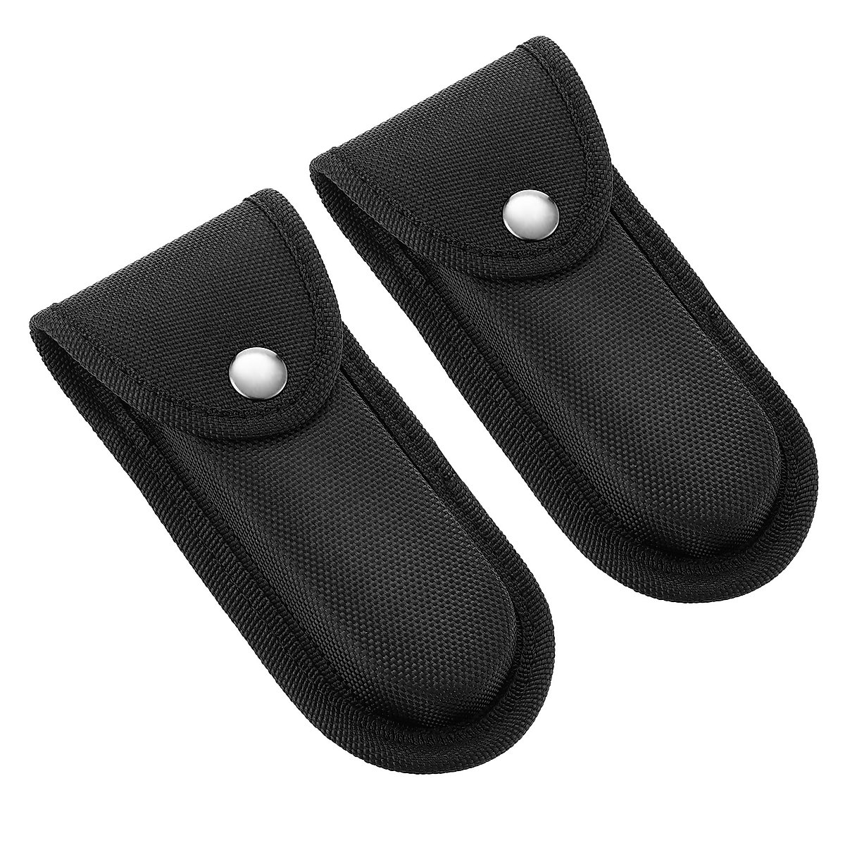 2Pcs Nylon Pocket Knife Sheath, 5''-5.5'' Multitool Pouch, Folding Knife Belt Sheath with Snap Closure and Horizontal or Vertical Carry Belt Loop, Multitool Case for Outdoor or Daily Use, Larger Size