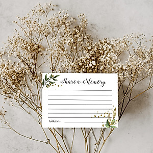 TENTADO Share a Memory Cards, 50 Pack, 4x6 Inch, Funeral Guest Book, Share A Memory Cards for Celebration of Life, Birthday, Wedding, Funeral, Graduation, Bridal, Retirement, Going Away Party.