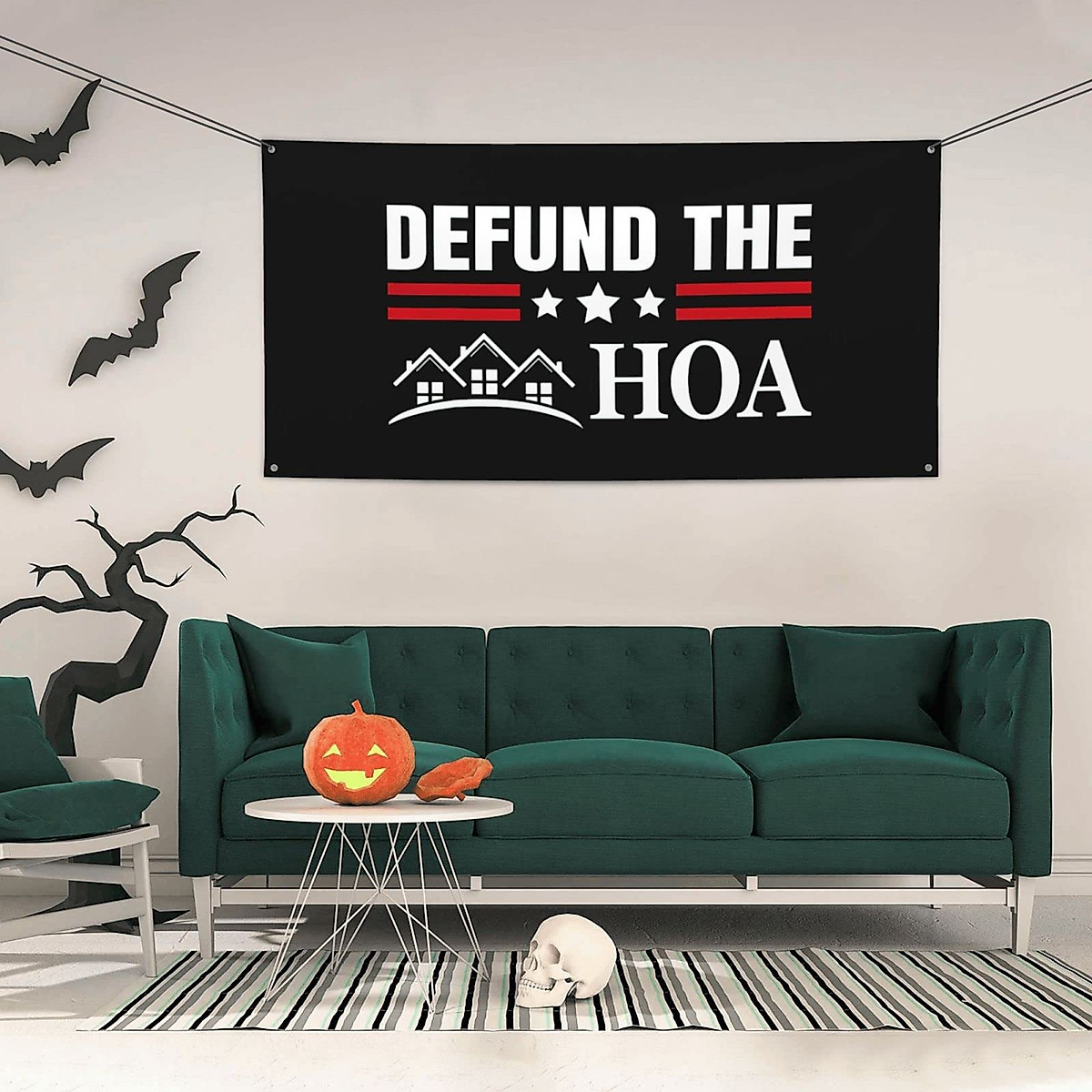 Defund The Hoa Party Banner Backdrop Banner For Holiday Sign Decorations Party Supplies