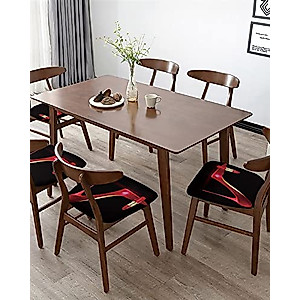 Dining Room Chair Seat Covers, Red Lipstick High Heel Shose Black Removable Stretch Chair Seat Cushion Slipcovers Protector for Holiday Party Festival Decoration, Set of 2