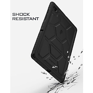 Poetic TurtleSkin Case Designed for Samsung Galaxy Tab A8 Case 10.5 Inch 2022, Heavy Duty Shockproof Rugged Kids Friendly Drop Protection Silicone Cover Case, Black