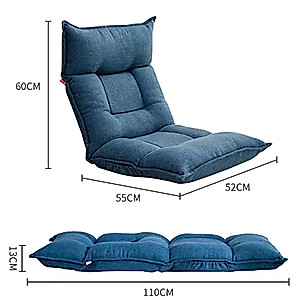 ASUMUI Lazy Sofa Tatami, Folding Single Sofa, Bed Seat Bedroom Balcony Bay 5 Gears for The Waist, 42 Gears for The Head, Adjustable (a)