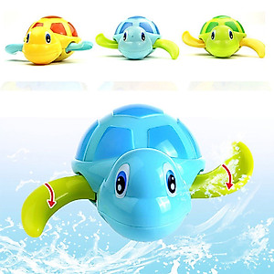3pcs Bath Swimming Turtle Toy for Baby Toddler, Wind Up Chain Bathing Water Toy, Swimming Bathtub Pool Cute Swimming Turtle Toys for Boys Girls.
