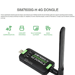 4G LTE USB WiFi Modem, LTE/4G 150 Mbps USB Mobile Module with SIM Card Slot, High Speed Portable Travel Hotspot Mini Router Supports USB, UART for PC, Industrial Computer