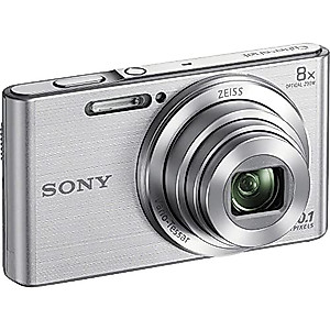 Sony DSC-W830 Digital Camera (Silver) (DSC-W830) + NP-BN1 Battery + Case + Charger + 64GB Card + Card Reader + Corel Photo Software + Flex Tripod + Micro USB Cable + Memory Wallet + Cleaning Kit