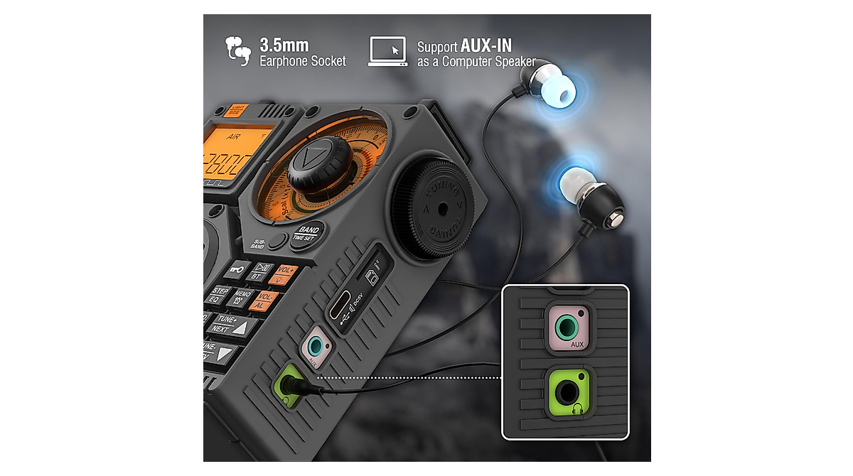 Raddy RF320 Portable Shortwave Radio with App Control & Wide Coverage