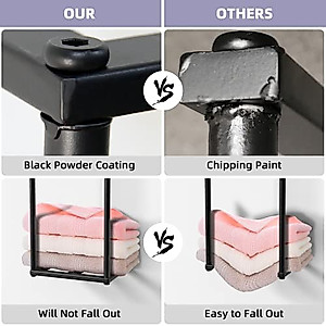 28" Wall Towel Rack for Bathroom Towel Rack Wall Mounted Towel Holder for Rolled Bath Towels,New Upgrade 3 Bars Towel Rack