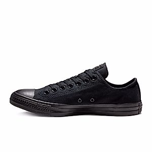 Converse Unisex Chuck Taylor Classic Colors Sneaker ,Black Monochrome, Men's 9 / Women's 11 Medium