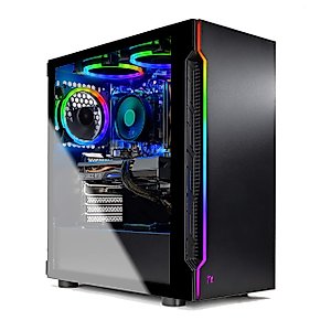 Skytech Shadow 3.0 Gaming PC Desktop - AMD Ryzen 5 3600 3.6GHz, RTX 3060 Ti 8GB GDDR6, 16GB DDR4 3000, 1TB NVMe SSD, 600W Gold PSU, AC WiFi, Windows 10 Home 64-bit