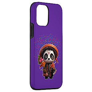 iPhone 12 mini Cute Baby Panda Sugar Skull Dia de los Muertos Calaverita Case