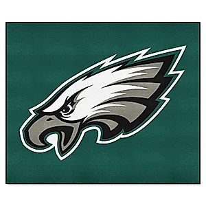 FANMATS 28801 Philadelphia Eagles Tailgater Rug - 5ft. x 6ft. Sports Fan Area Rug, Home Decor Rug and Tailgating Mat - Eagles Primary Logo