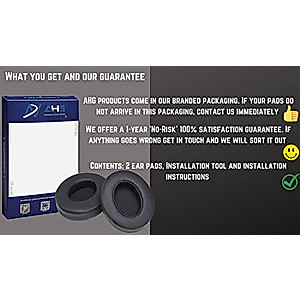 Premium Replacement Studio 3 Ear Pads/Studio 2 earpads Cushions. Compatible with Beats Studio 3 / Beats Studio 2 Headphones (Black). Premium Protein Leather | High Density Foam | Extra Thick