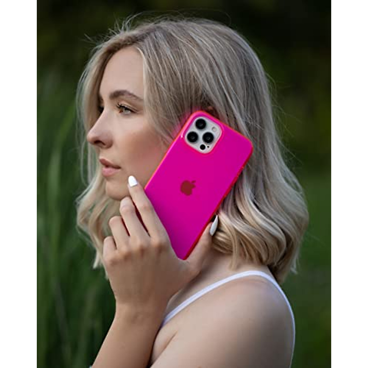 FELONY CASE - Neon Pink Crystal Clear Phone Case for iPhone 13 Pro Max, Compatible with MagSafe - 360° Shockproof Protective Cases Designed for Apple iPhone 13 Pro Max