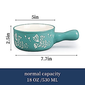 Wisenvoy French Onion Soup Crocks Oven Safe Soup Bowls with Handles Soup Bowls