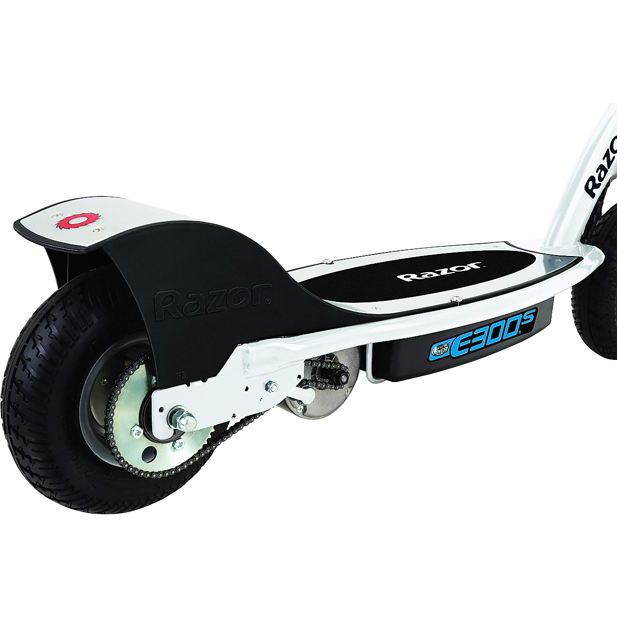 Razor E300S Seated Electric Scooter - 9" Air-Filled Tires, Removable Seat, Up to 15 mph and 10 Miles Range