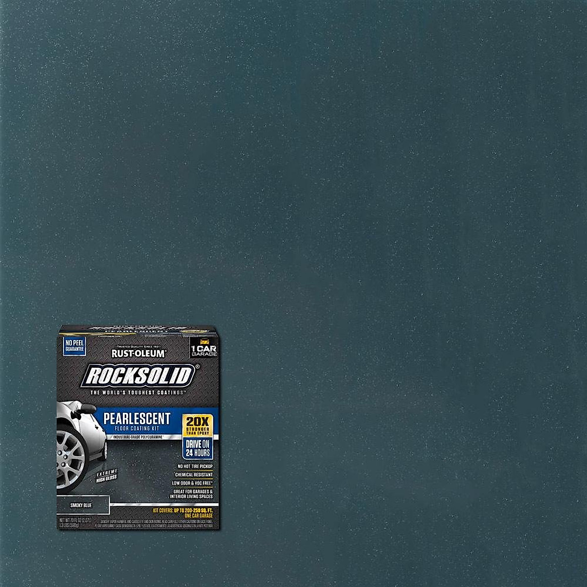Rust-Oleum 306328 RockSolid Pearlescent 1 Car Garage Floor Coating Kit, Smoky Blue