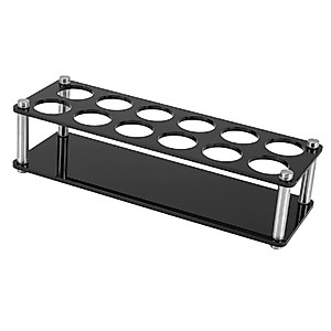 JUMYNOOY 12-Hole Acrylic Cup Holder, Shot Glass Holder, Shot Glasses Organizer, Beer Wine Glass Holder Acrylic Wine Glass Holder