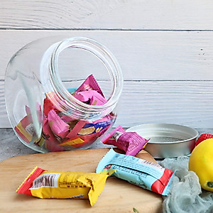 57oz Accguan Glass Candy Jar Cookie Jar With Metal Airtight Lid for Snacks, Dry Food, Jelly and Daily Food Storage, Set of 4