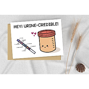 LissiArt97 Urine Credible Card - Thank You Card For Doctor Nurse Nephrologist Healthcare Worker Medical - Urologist Card - Cute Medical Card - Greeting Card
