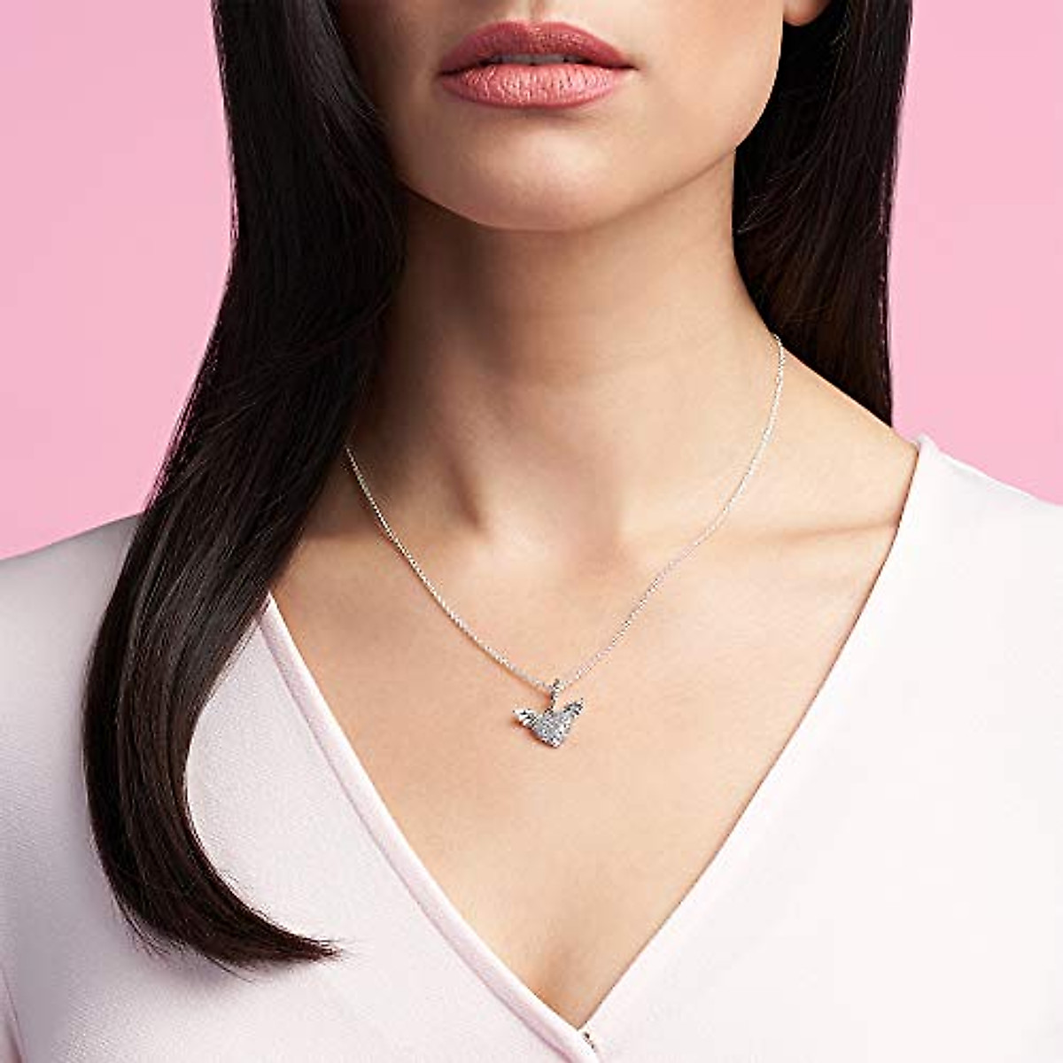 PANDORA Pave Heart & Angel Wings, Clear CZ