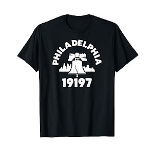 Philly Neighborhood 19197 Zip Code Philadelphia Liberty Bell T-Shirt
