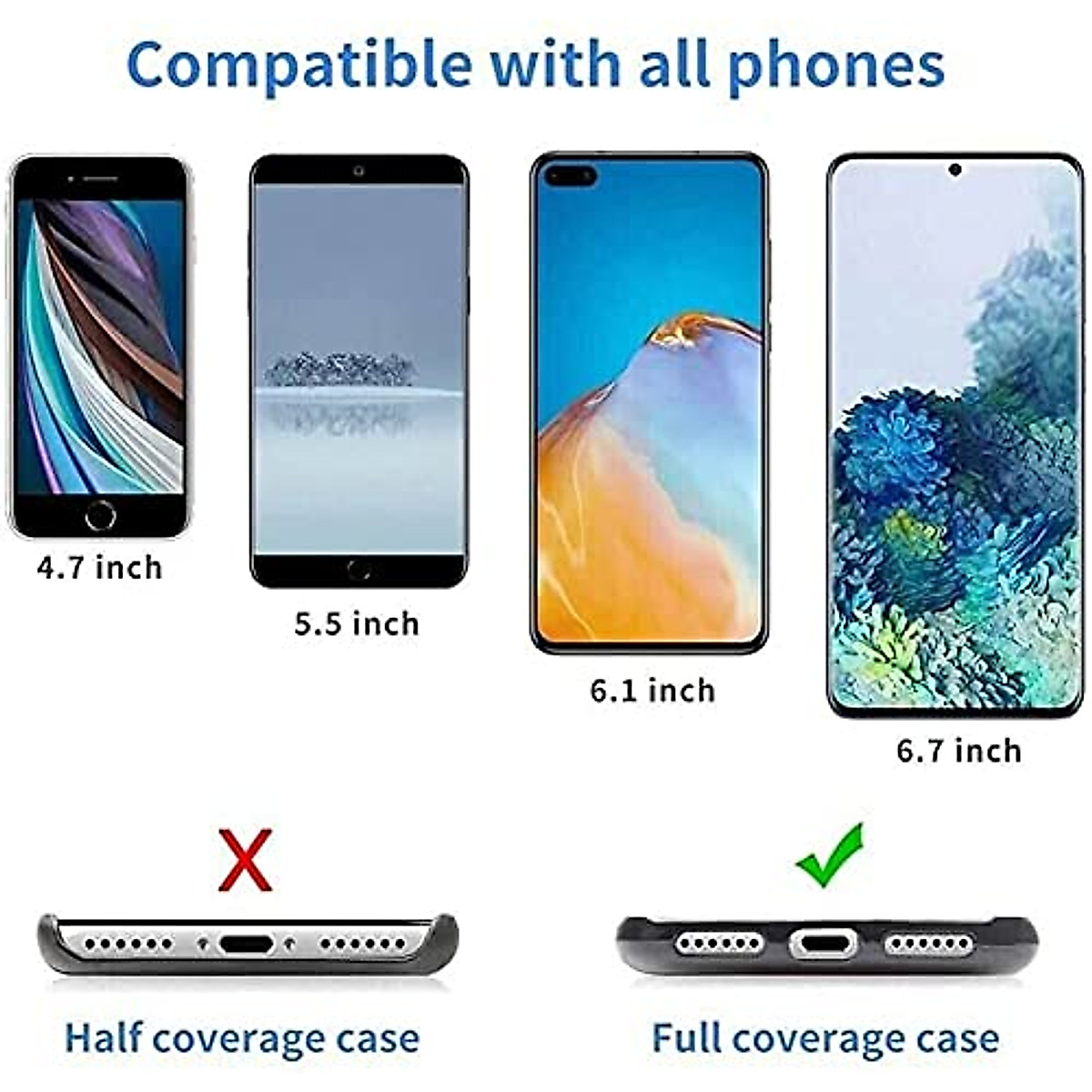 Universal Phone Lanyard with Adjustable Nylon Neck Strap, Crossbody Nylon Patch Phone Lanyards (Red)