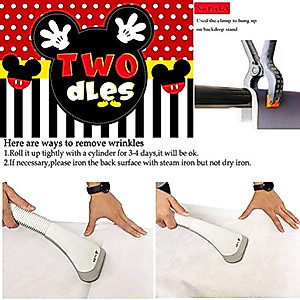 LetDec 214 PCS Mickey Twodles Birthday Party Decorations, Oh Twodles Balloons Arch Garland Kit, Mickey Two Backdrop, Mouse Themed TableCloth, Mickey Tableware for Boy 2nd Birtdhay Party Supplies