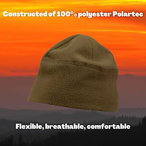 M MCGUIRE GEAR GI Style Polartec 100 Fleece Watch Cap Beanie (Coyote)
