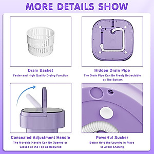 Portable Washing Machine, 8L Capacity Mini FoldableWasher with Drain Basket, 2-in-1 Laundry Machine for B.aby Clothes, Underwear, Aparment, Camping, Rv, Travel