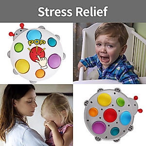 Baby Flipping Busy Board Toys, Early Educational Silicone Sensory Fidget Toy for Toddler 1-3, One Year Old Girls Gifts，Boys 6-12 Months (Ladybird)