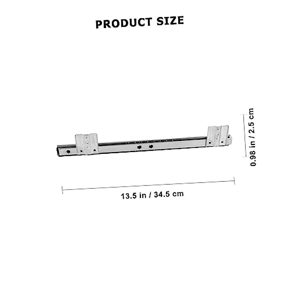 1 Pair Guide Computer Tray Computer Keyboards Ball Bearing Furniture Slides Drawer Rail Track Computer Drawer Tray Accessories Drawer Slide Track Cold Rolled Steel Desk Hardware