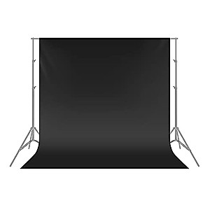 NEEWER 6x9 feet/1.8x2.8m Photo Studio 100% Pure Polyester Collapsible Backdrop Background for Photography, Video and Television (Backdrop Only) - Black