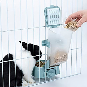 RUBYHOME Pets Food Hanging Bowl for Crates & Cages Hanging Pet Cage Feeder for Small Animals Cats Puppies Ferrets Rabbit Automatic Feeder