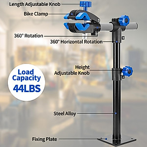 Sutekus Bike Repair Stand Adjustable Workbench Mount Bike Rack Wall Mount Bike Workstand Clamp for Home Bicycle Maintenance