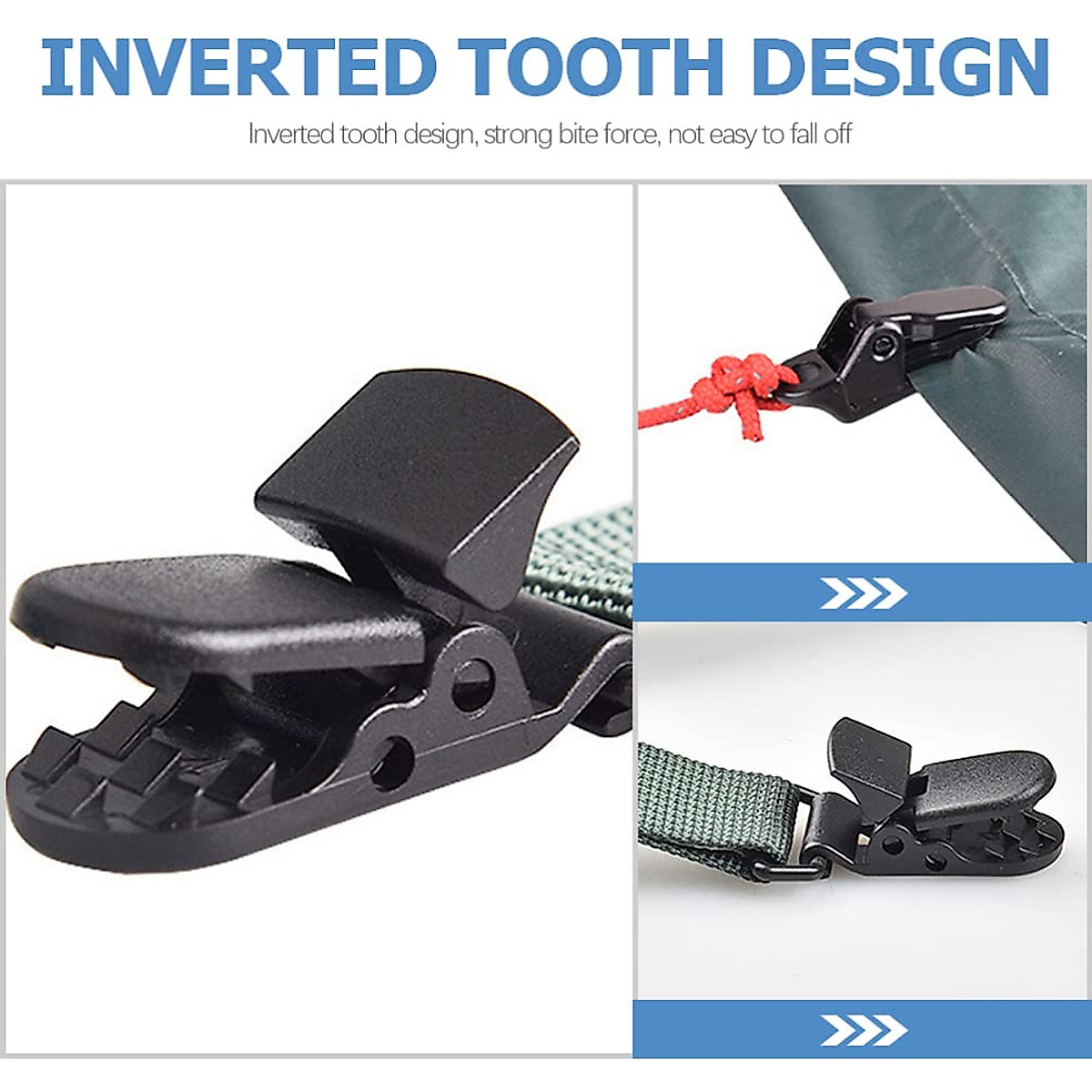 BESPORTBLE 20pcs Tent Buckle Clip Tent Clamps Tent Tarp Clips Tarp Clips for Outdoor Awning Tent Clips Tent Fasteners Awning Tent Fixers Canopy Tarp Clips Windproof Tent Clips