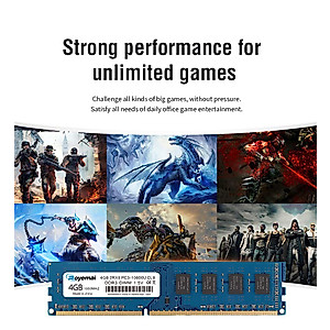 PC3-10600U 8GB Kit (2X4GB) DDR3 10600 1333MHz PC3-10600 4GB 2Rx8 240-pin Dimm CL9 1.5V Desktop RAM Memory Module