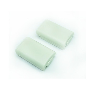 Xinkeen 2x White Battery Cover For Microsoft Xbox 360 Wireless Controller
