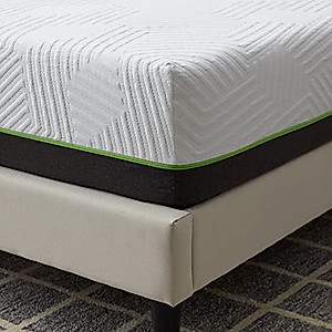 Lucid 12 Inch Latex Hybrid Mattress – Gel Memory Foam – Responsive Latex – Steel Coils - Medium Feel – Latex Foam Mattress