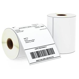 BETCKEY - 4" x 6" (102 mm x 152 mm) Shipping Labels Compatible with Zebra & Rollo Label Printer(not for dymo 4XL), Premium Adhesive & Perforated [2 Rolls, 500 Labels]