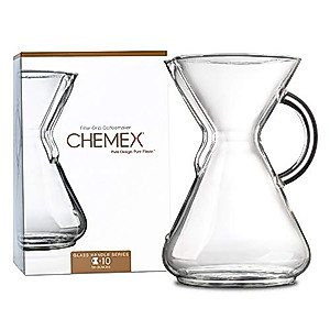 Chemex Pour-Over Glass Coffeemaker - Glass Handle Series - 10-Cup - Exclusive Packaging