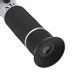 Brix Refractometer with ATC,0‑28% Salinity Optical Refractometer Portable Handheld Refractometer with Box Screwdriver Lens Cloth for Seawater Aquarium