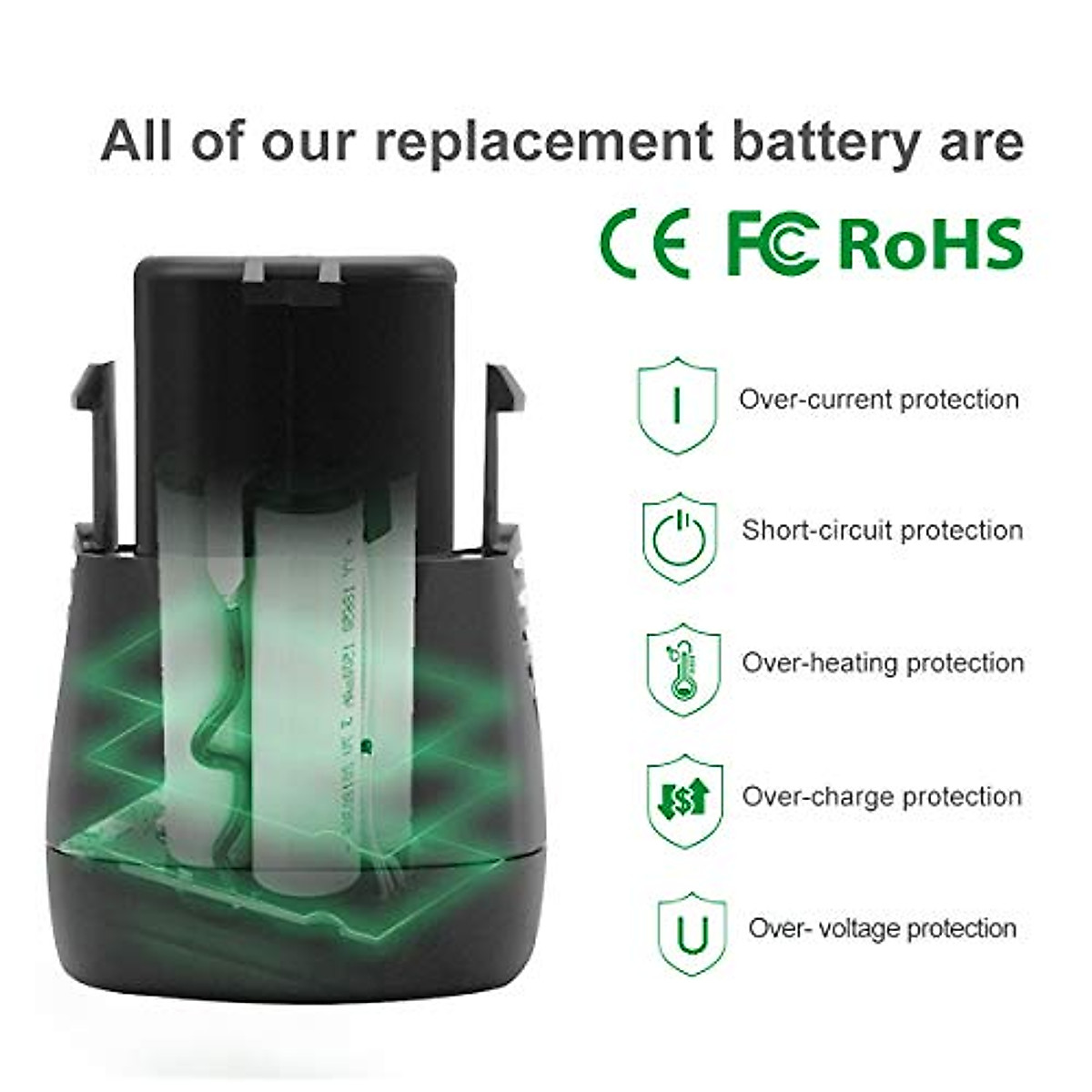 Hanaix 7.2 Volt 3500mAh Battery Compatible with Dremel 7700-01 and Dremel 7700-02 Replacement Dremel 757-01 Dremel 7.2 Volt Battery (Do not fit Dremel 770 Type 1)